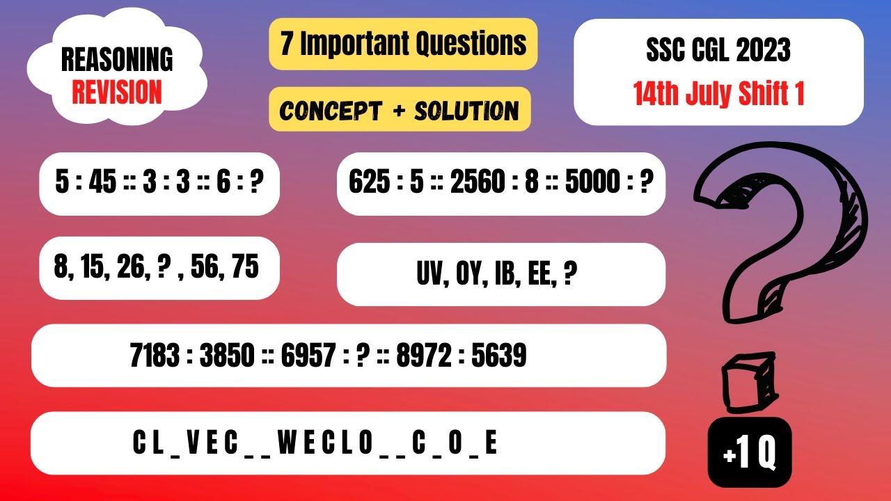 Reasoning Tricks 🔥 SSC CGL 2023 14th July #ssc #reasoning #learning # ...