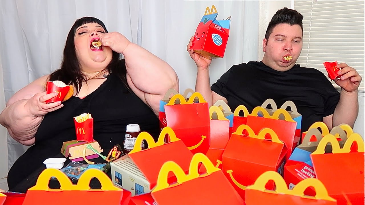 Matt Stonie's McDonald's HAPPY MEAL CHALLENGE with Hungry Fat Chick ...