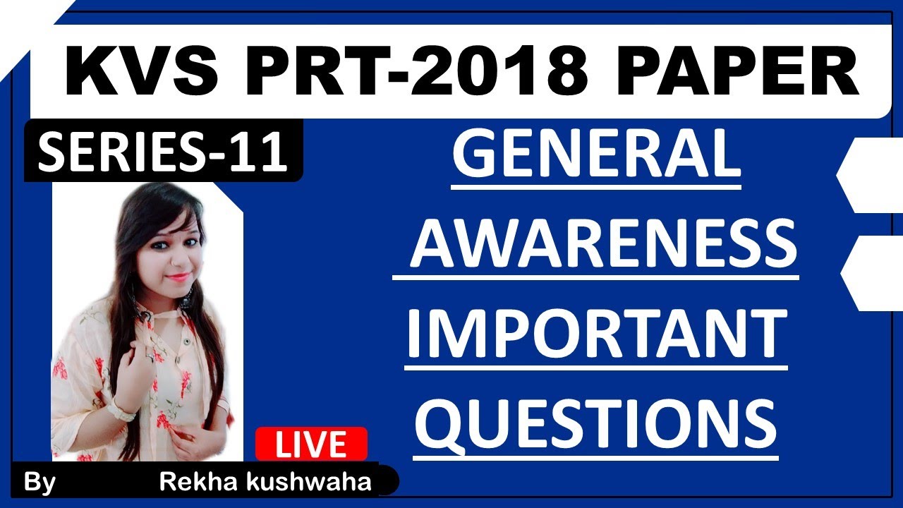 KVS Exam 2020 || PRT Question Paper(Answer Key) || 2018 Paper Practice ...