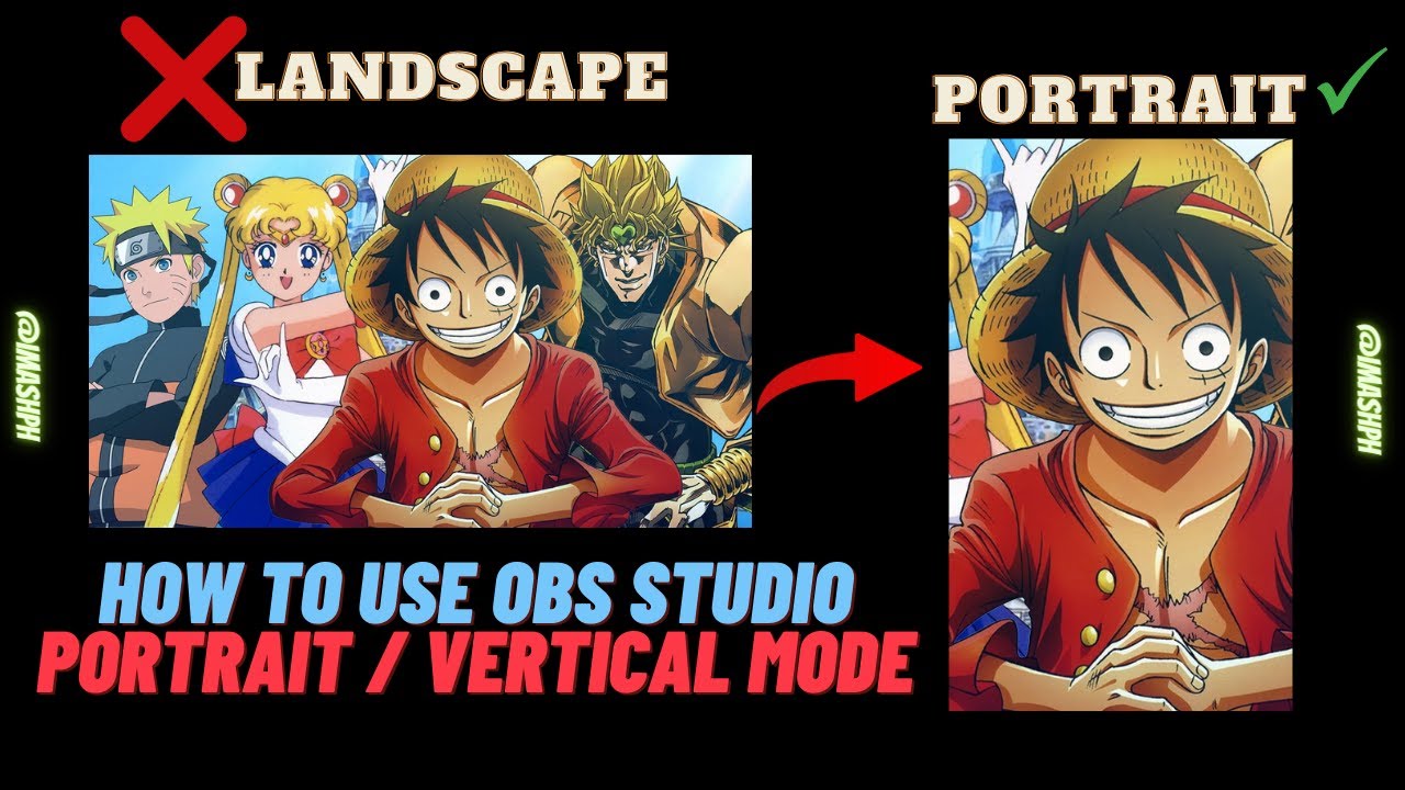 How to use OBS Studio portrait video resolution - YouTube