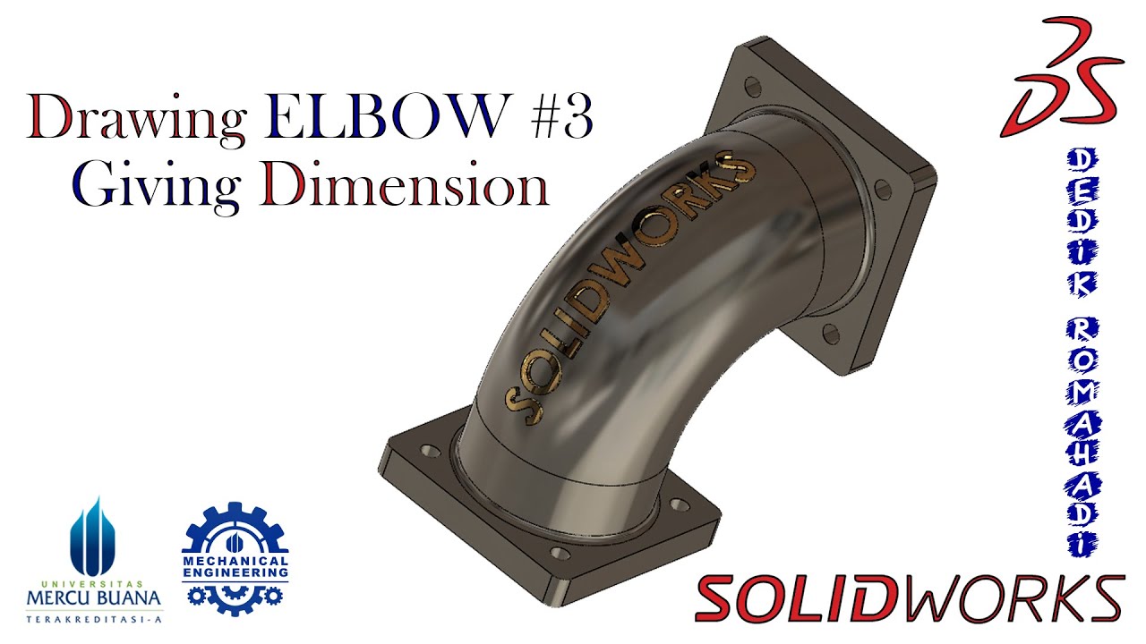 Drawing Elbow #3 ~ Giving Dimension - YouTube