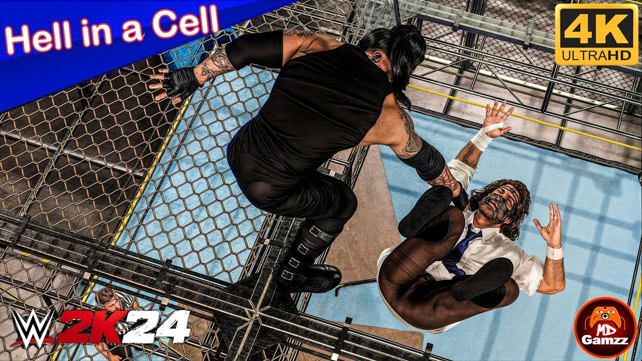 WWE 2K24 - The Undertaker vs. Mankind (Mick Foley) Hell in a Cell WWF ...