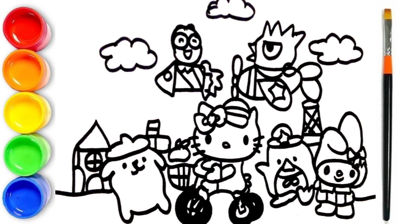 How to Draw Sanrio Characters | Drawing Sanrio | Hello Kitty, My Melody ...