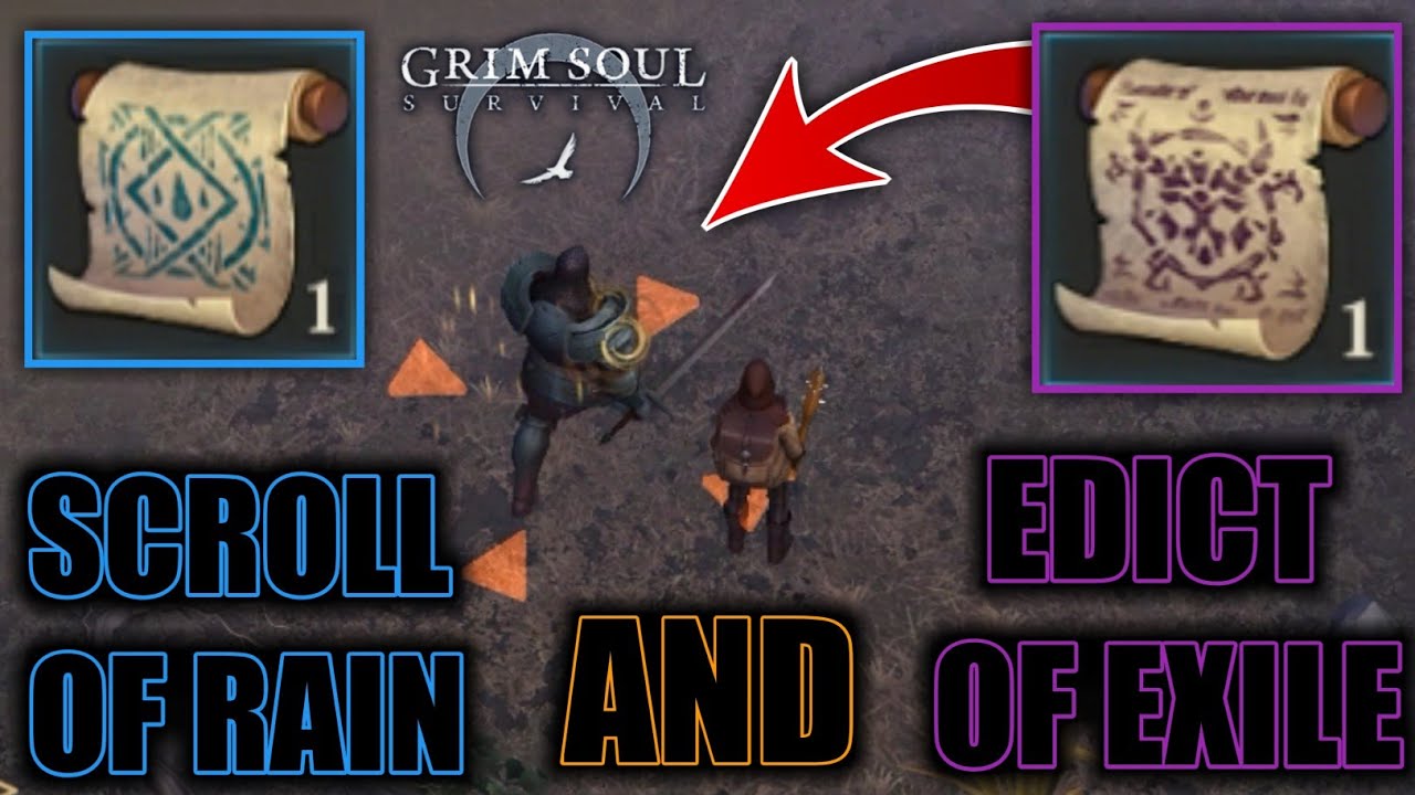USING EDICT OF EXILE & SCROLL OF RAIN! GAMEPLAY OF NEW SCROLLS! - Grim ...