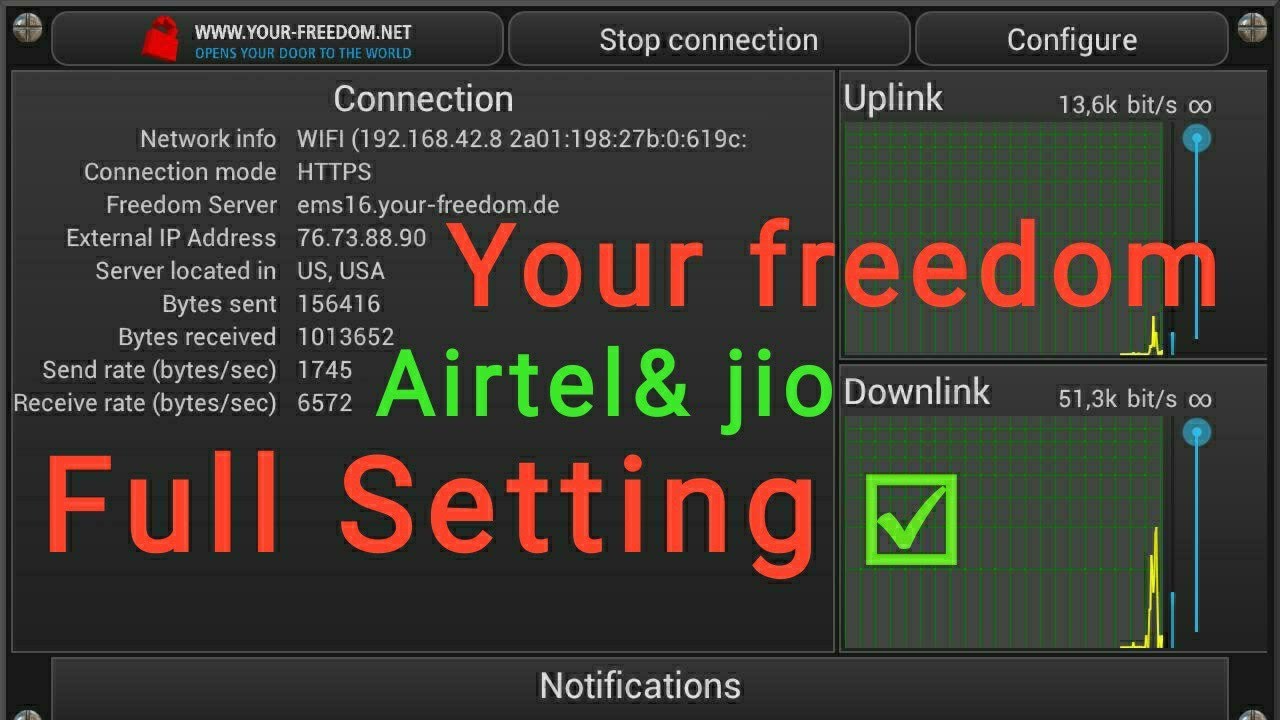 Latest setting for your freedom vpn/Best VPN for jio & Airtel - YouTube