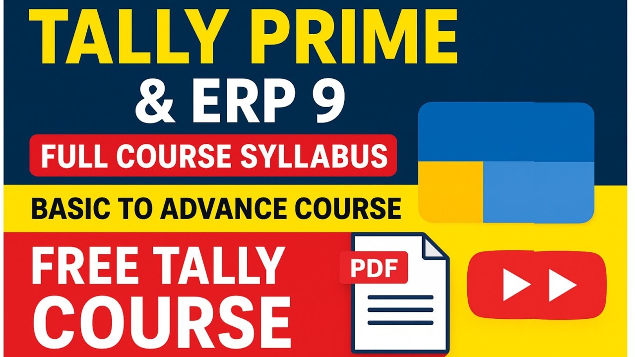 Tally Prime Full Course Syllabus | Tally Prime & ERP 9 Basic to Advance ...