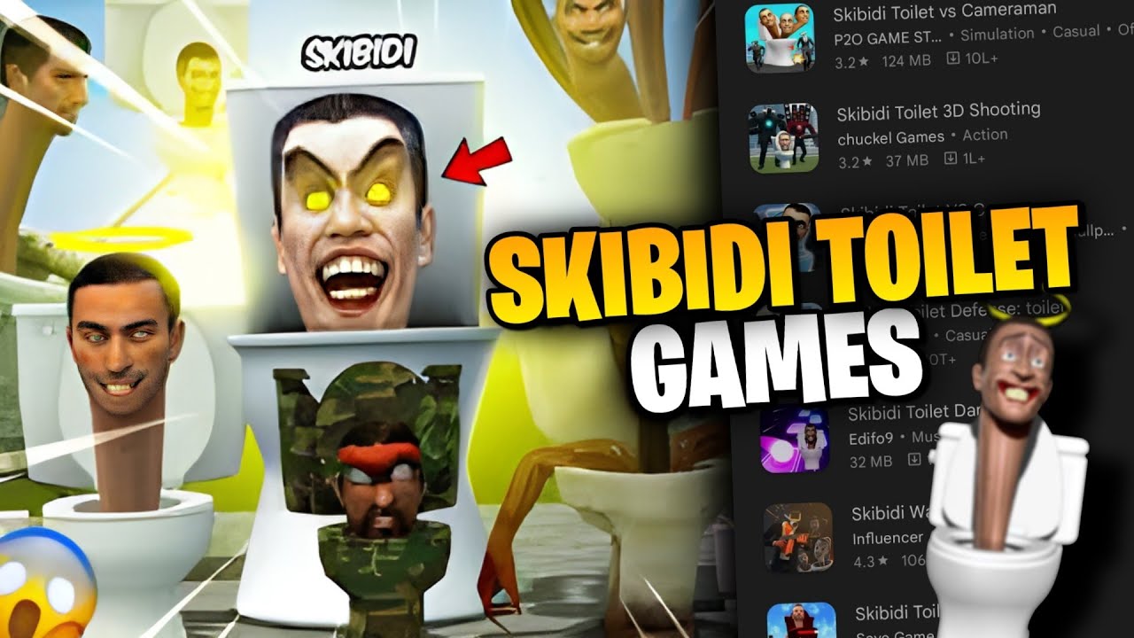 SKIBIDI TOILET games in mobile 😂 || these SKIBIDI TOILET GAMES are too ...