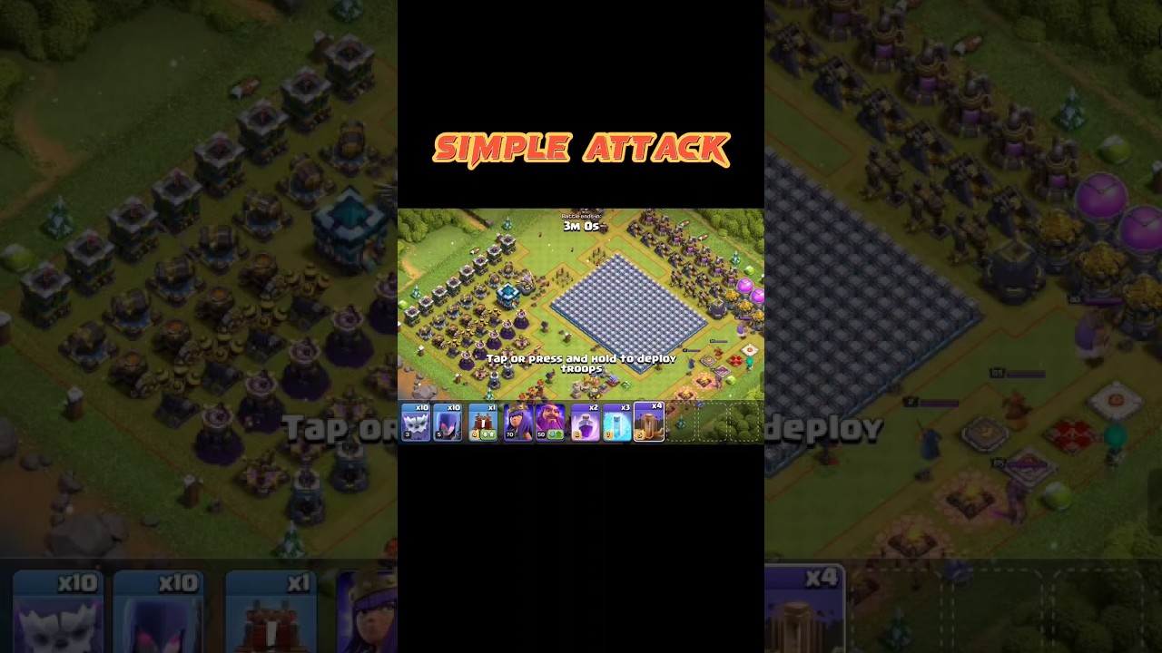 coc attack strategy th12 | coc simple attack #clashofclans #shortsfeed ...