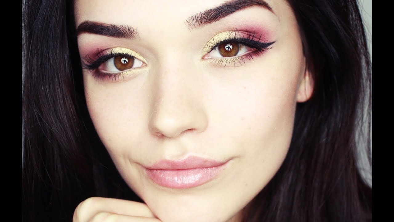 Gold and Fire makeup tutorial - YouTube