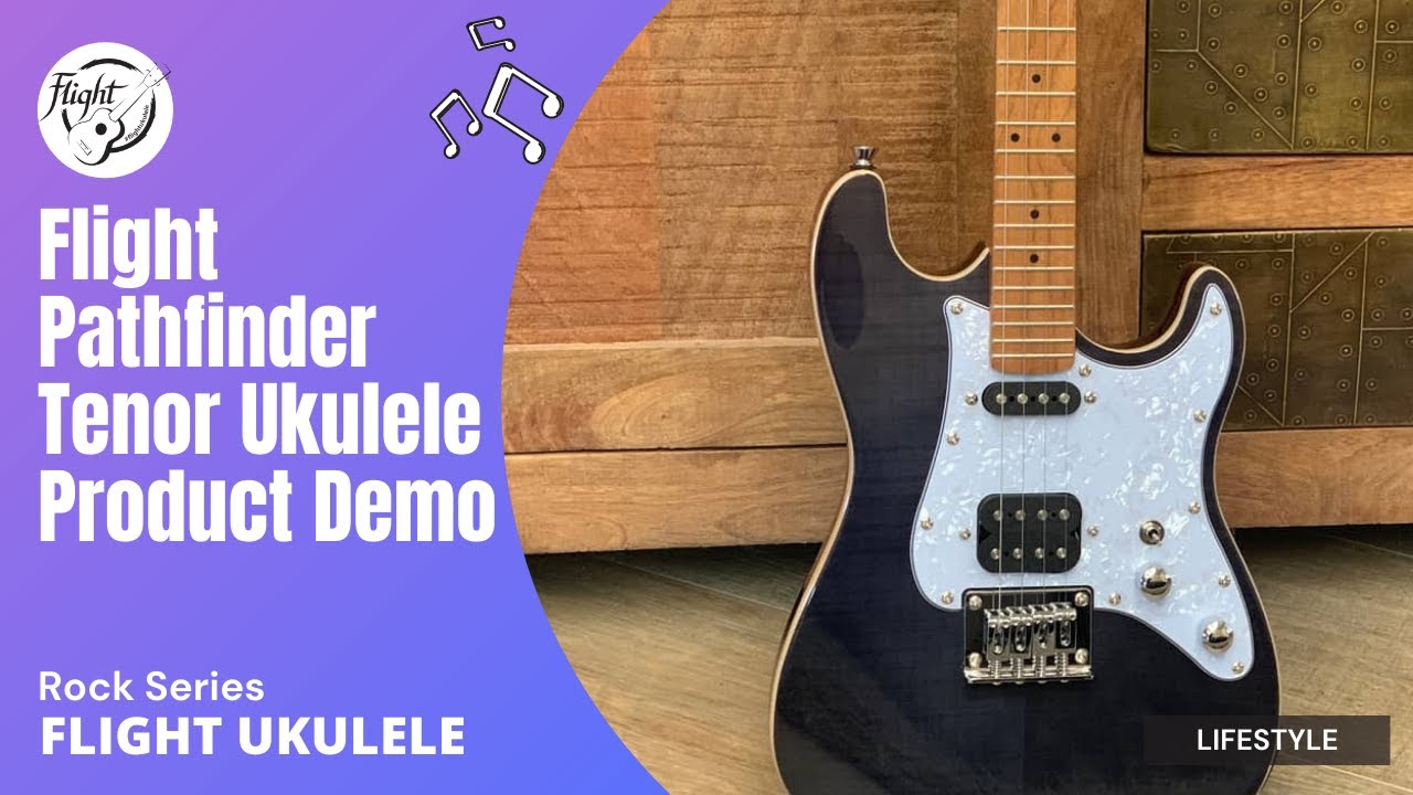 Flight Pathfinder Tenor Ukulele Rock Series Product Demonstration - YouTube