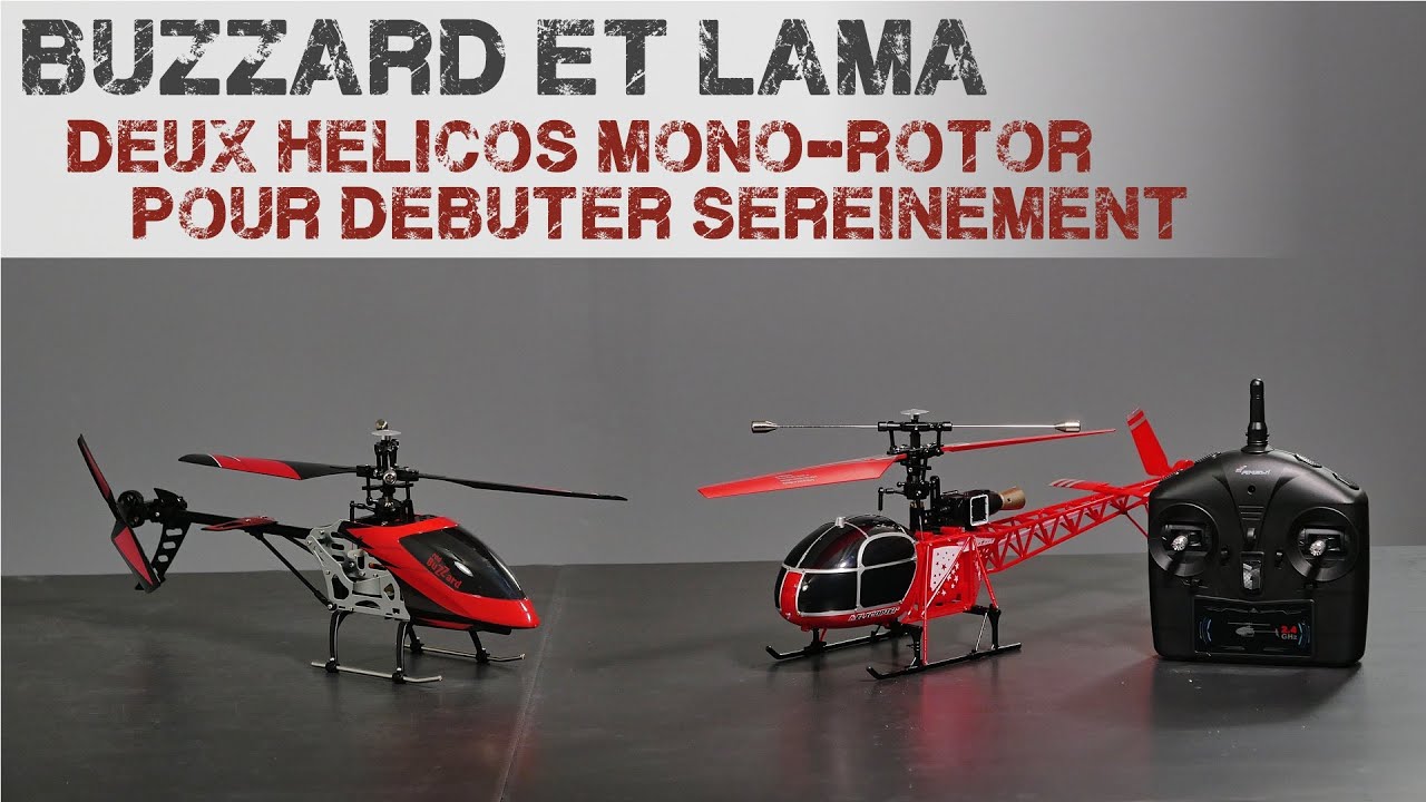Hélicos Buzzard et Lama - Mono rotor - Pas Fixe - Amewi - Débutez ...
