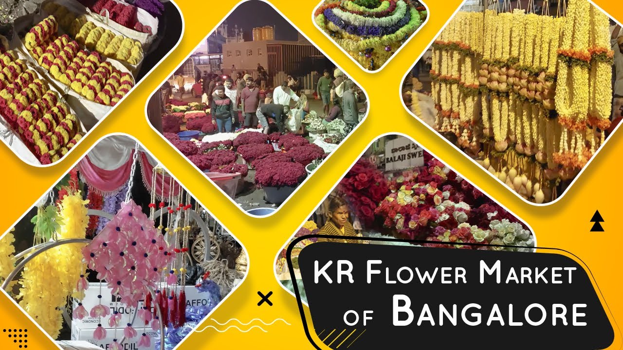 Most Crowded KR Flower Market In Bengaluru || KR ఫ్లవర్ మార్కెట్ ...