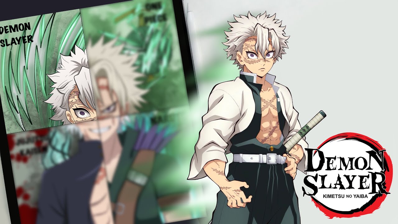 DRAWING SANEMI SHINAZUGAWA in different Anime || DEMON SLAYER, ONE ...