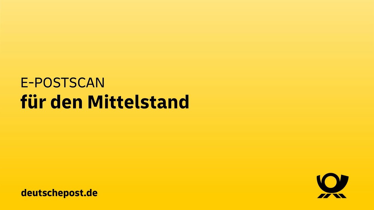 E-POSTSCAN für den Mittelstand | Basisleistungen + Zusatzmodule - YouTube