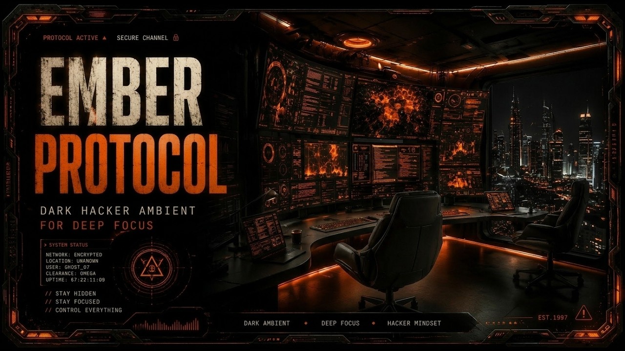 EMBER PROTOCOL | Dark Hacker Ambient for Deep Focus - YouTube
