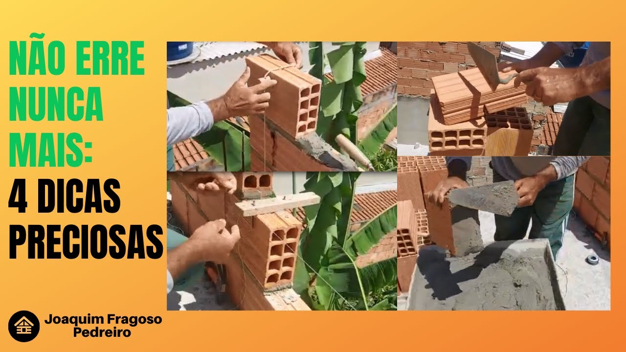 COMO UTILIZAR O PRUMO + COMO CORTAR TIJOLO E MAIS 2 DICAS IMPORTANTES ...