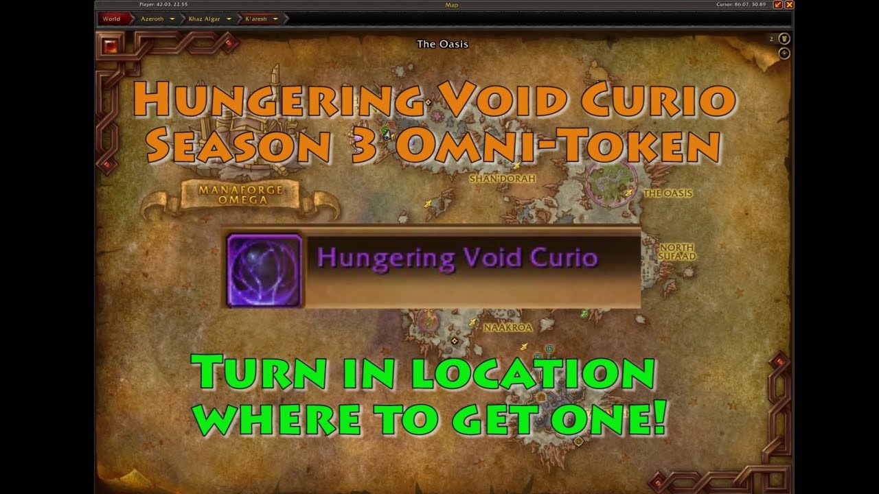 Hungering Void Curio |Season 3 Omni Token | Turn in location - YouTube