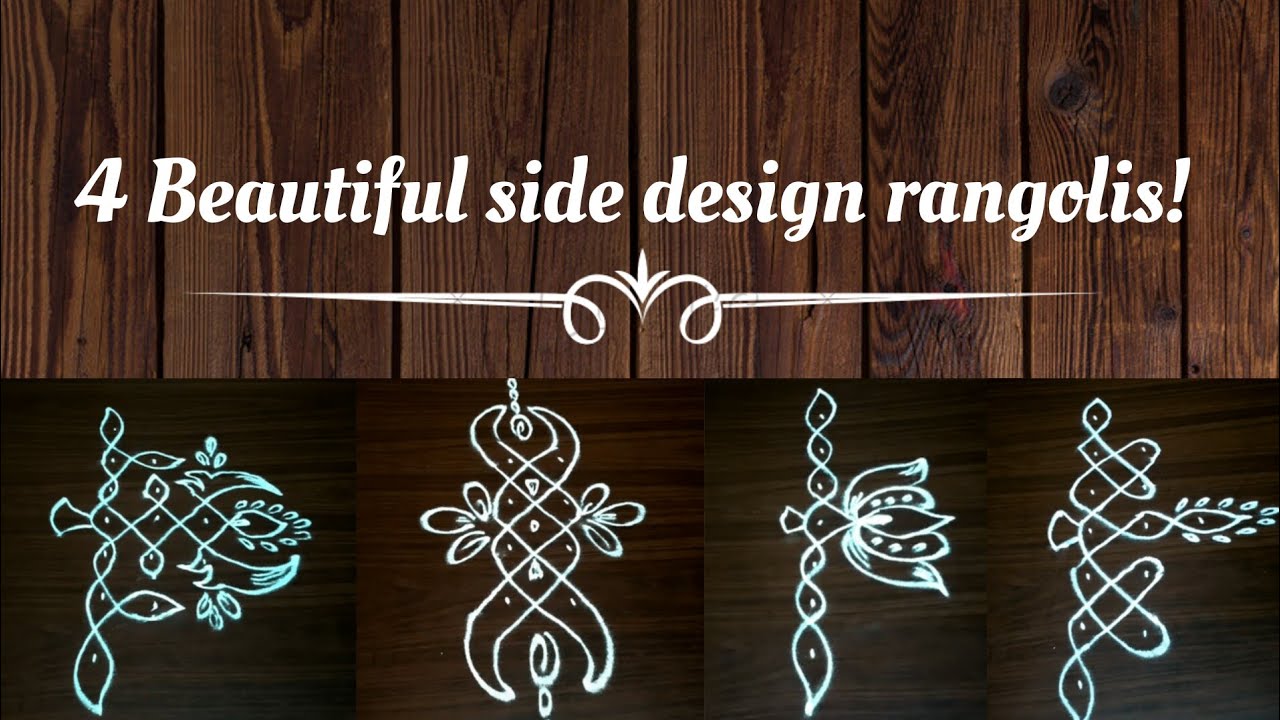 4 Beautiful and easy side designs | Impressive designs ! ( 2021 amazing ...