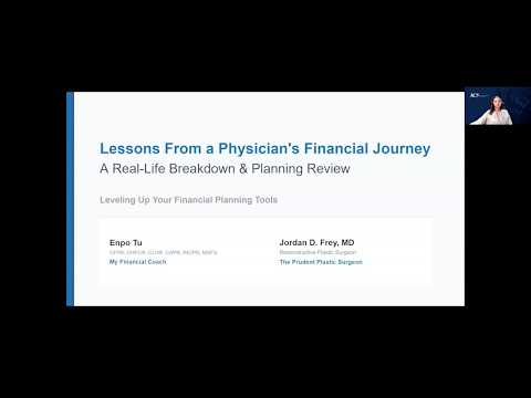 ACS and My Financial Coach Webinar: Lessons from a Physician's Financial Journey