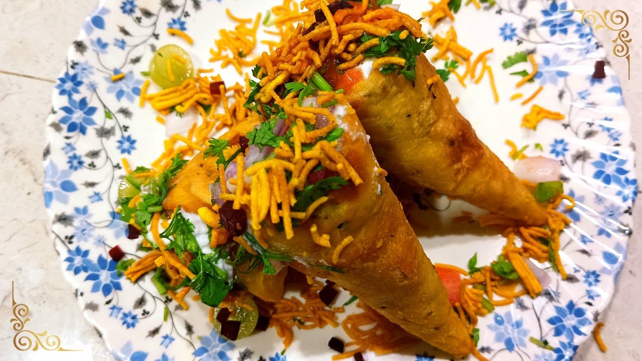 Cone Chaat Recipe| बिल्कुल बाजार जैसी चटपटी कोन चाट |Street Style Cone ...