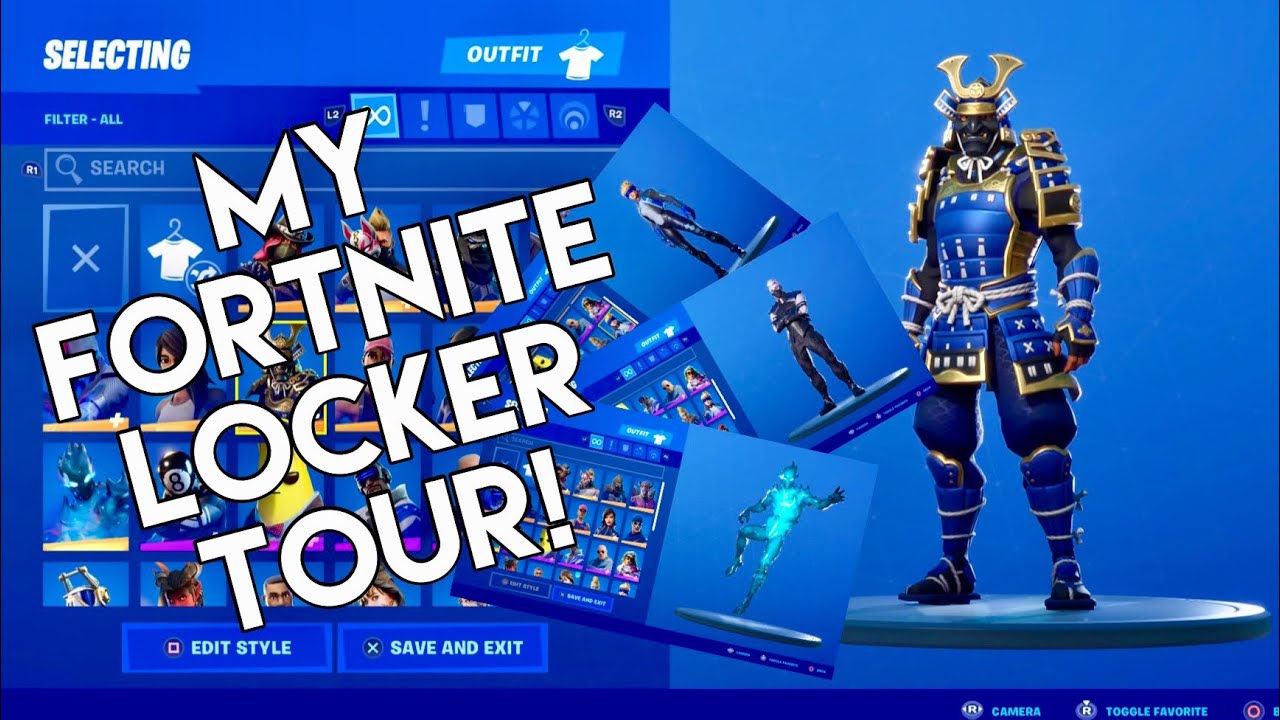 My Fortnite Locker Tour! (Rare Legendaries, Epics & More!) - YouTube