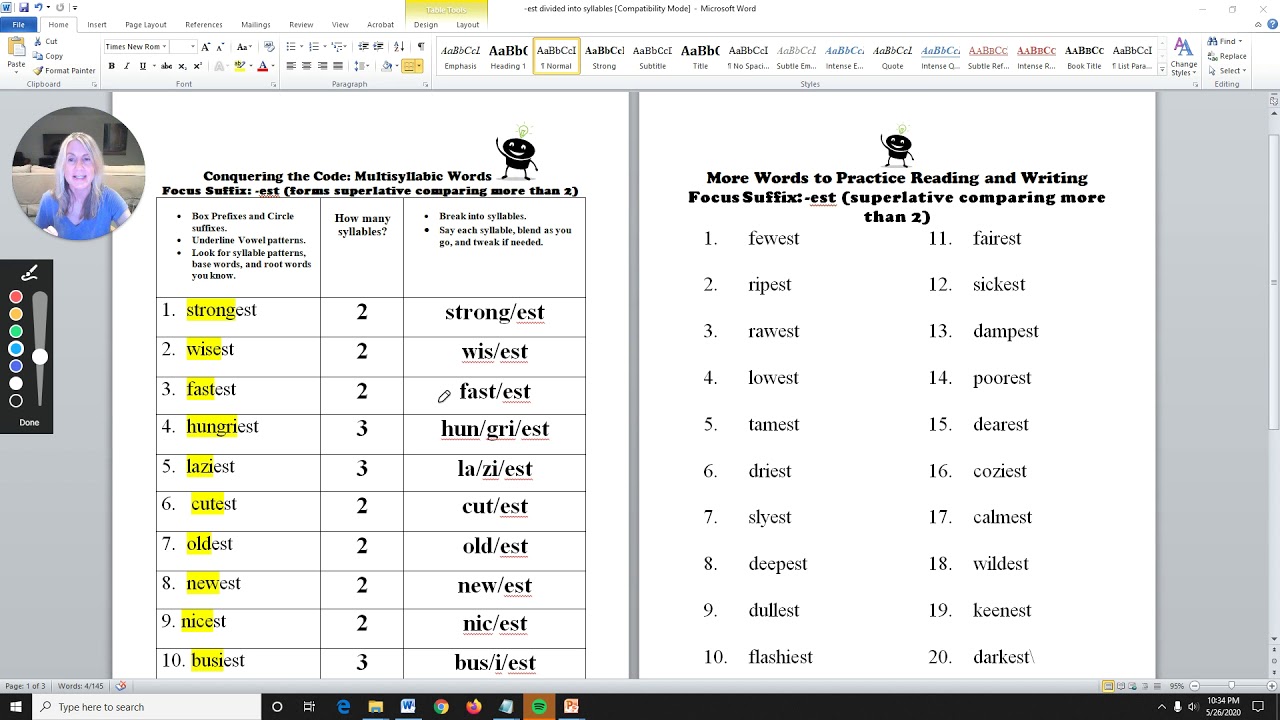 #2 Suffix _est Morphology 101 - YouTube
