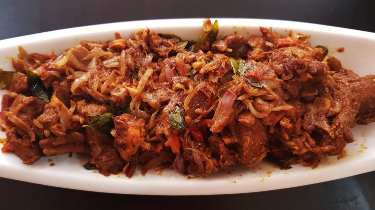 Mutton roast/mutton dry/ mutton recipe/mutton varatiyathu - YouTube