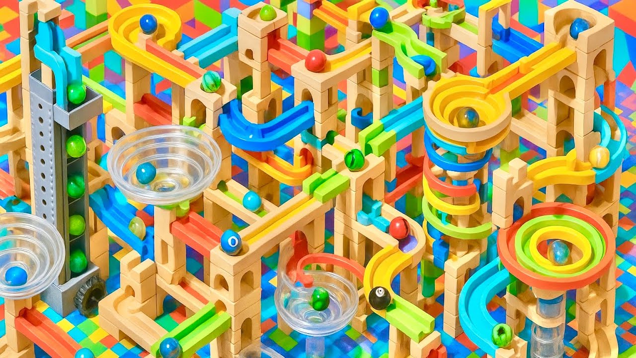 Marble Run Marble Rolling Lesson Basic ① Race ASMR Rollercoaster - YouTube