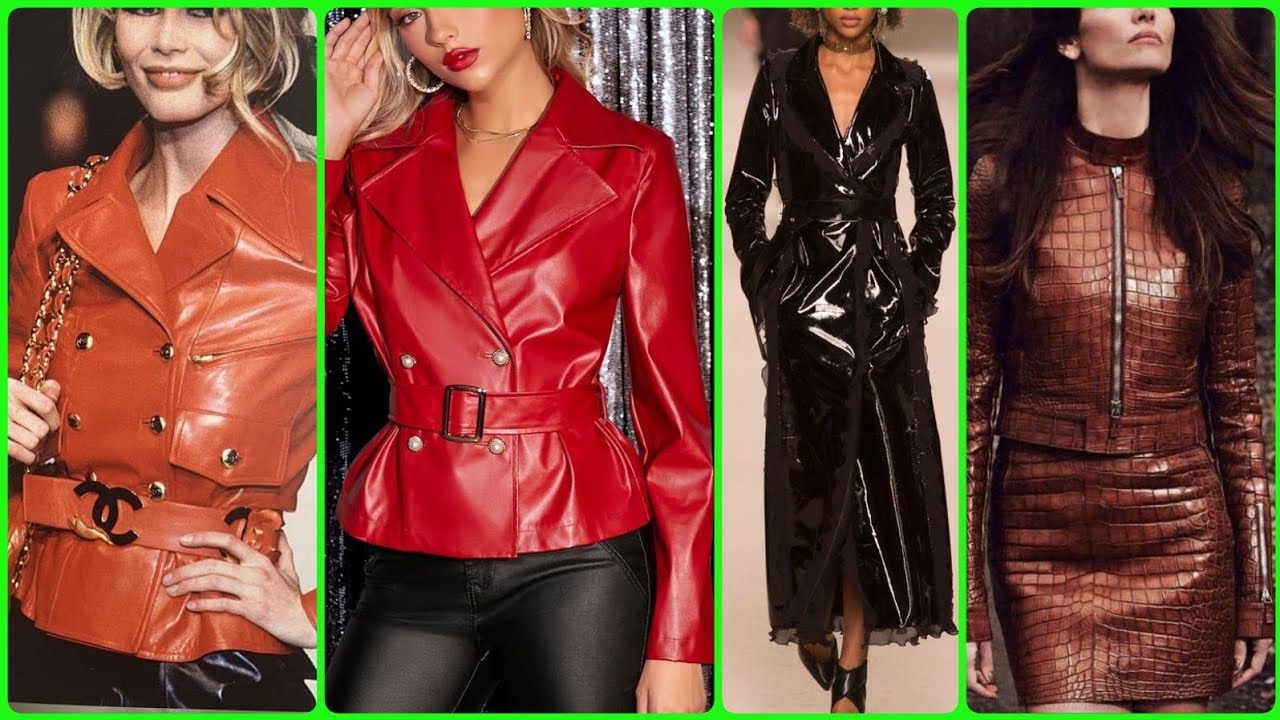 leather latest super fancy dress fashion leather outfits leather ladies ...