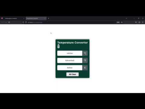 Temperature Converter using HTML CSS JavaScript - YouTube