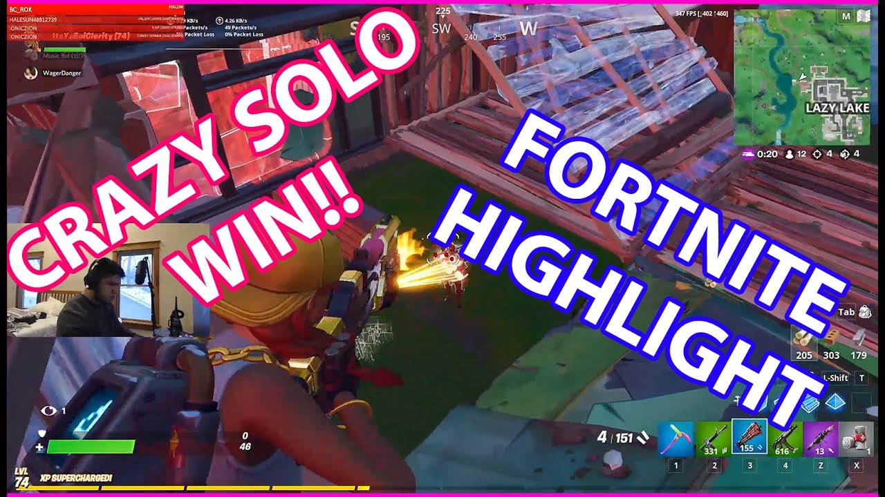 CRAZY SOLO WIN!! (Fortnite: Battle Royale) - YouTube