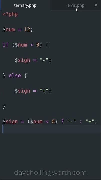 The PHP Ternary Operator: Make Your Short if Statements More Concise and Easier to Read - YouTube