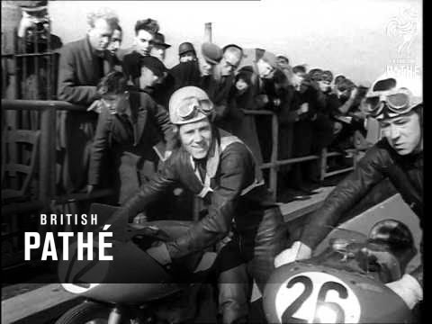 Motorcycle Racing - Geoff Duke Wins "Red Rose" Trophy (1954) - YouTube
