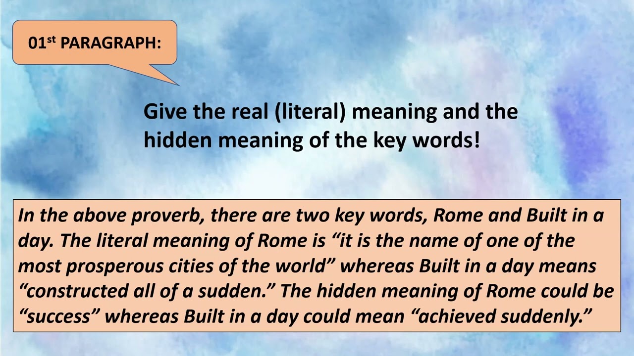 Expansion of an Idea/ English Writing Skills/ Std IX - YouTube