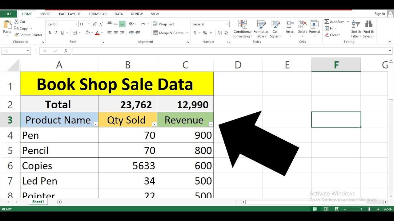 Easy Way to Adding Sum Function on Table Data | How to Apply Sum Function in Excel #exceltips ...