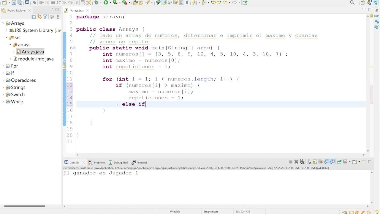 Argentina Programa JAVA - Maximo de un Array - YouTube