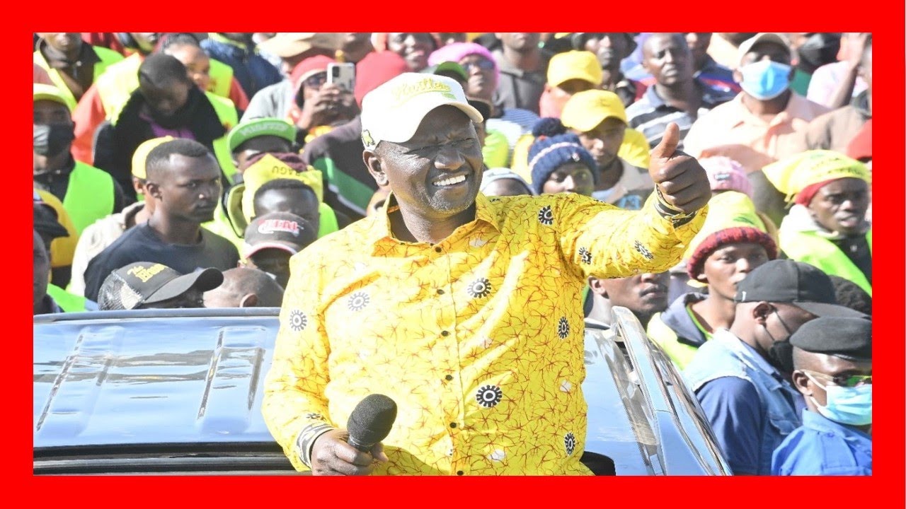 DP Ruto campaign rally at Kikuyu town in Kiambu County - YouTube