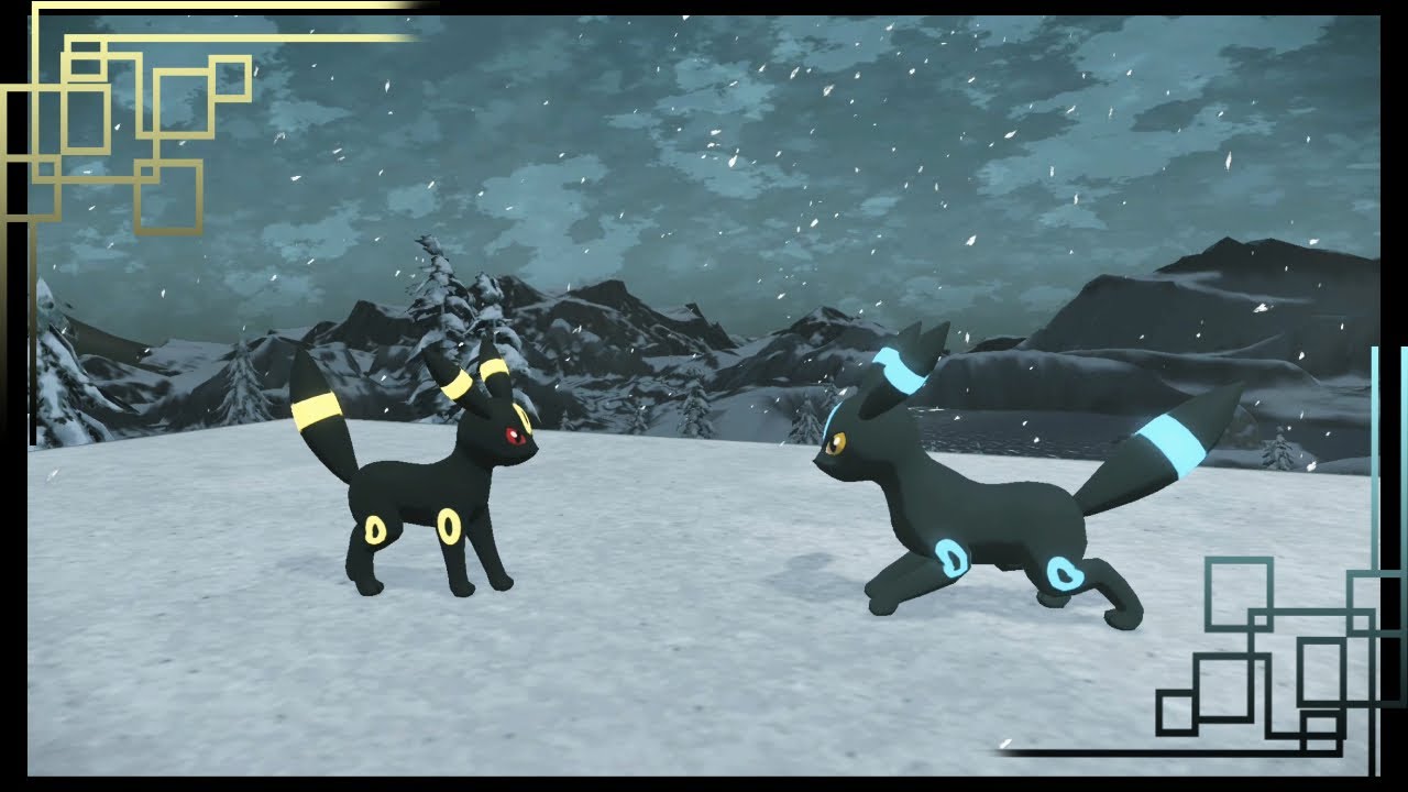 Umbreon and shiny Umbreon meet [Pokémon Legends: Arceus] - YouTube
