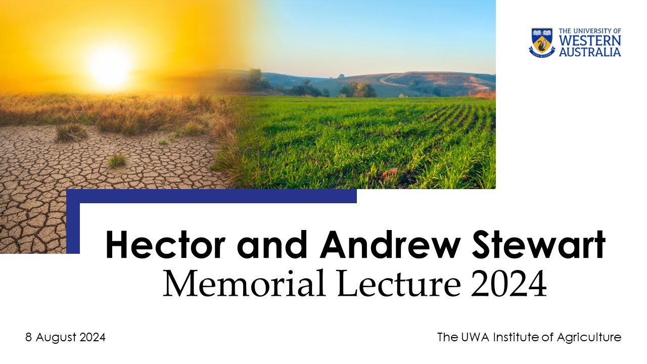 The UWA IOA 2024 Hector and Andrew Stewart Memorial Lecture - YouTube