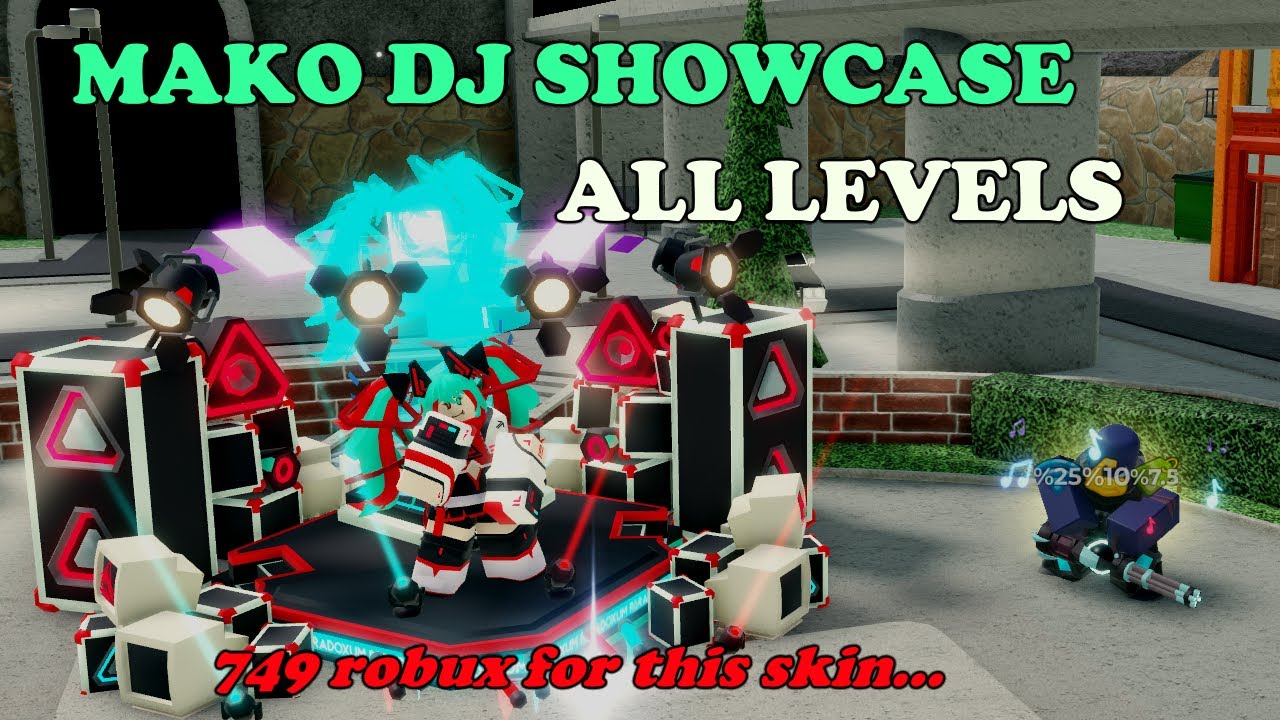 TDS UPDATE New MAKO DJ SKIN SHOWCASE! (749 robux...) || Tower Defense ...