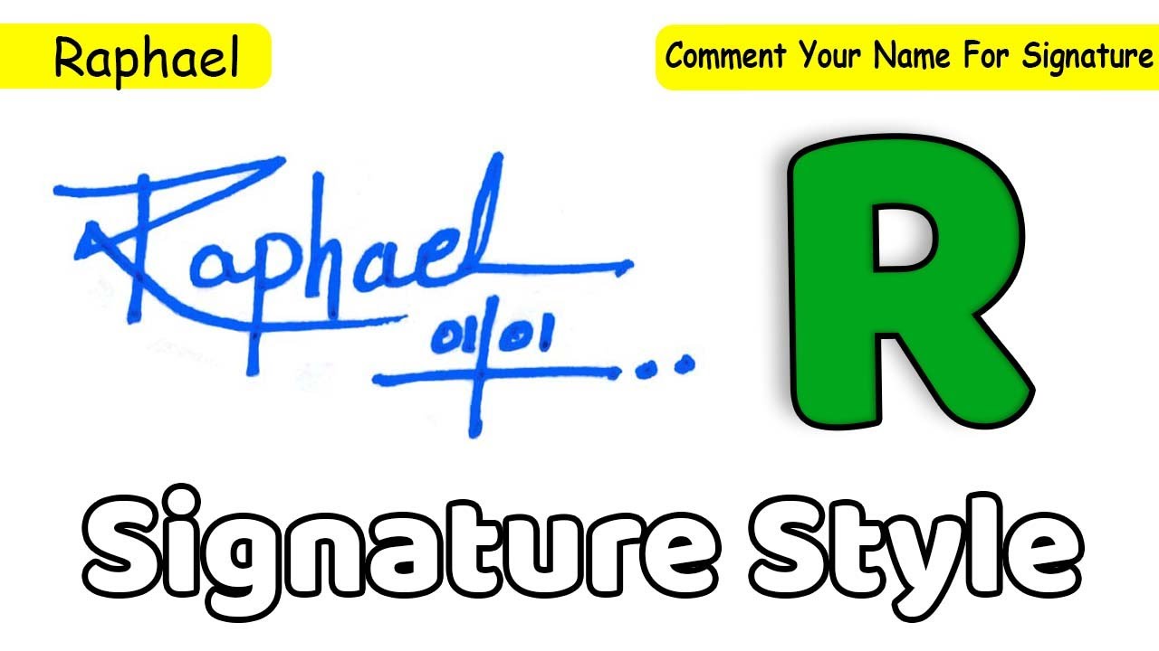️ Raphael Name Signature Style Request Done - YouTube