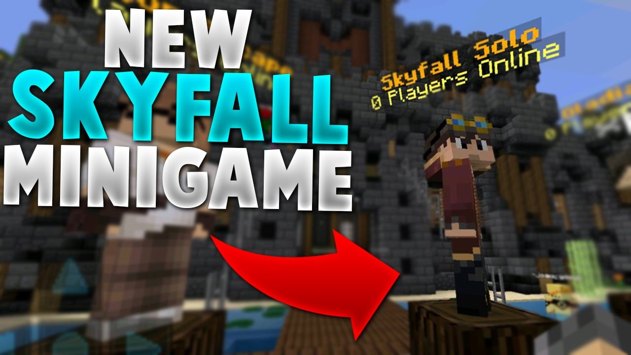 NEW SKYFALL MINIGAME!! | MCPE Mineplex Skyfall Minigame | Minecraft PE ...