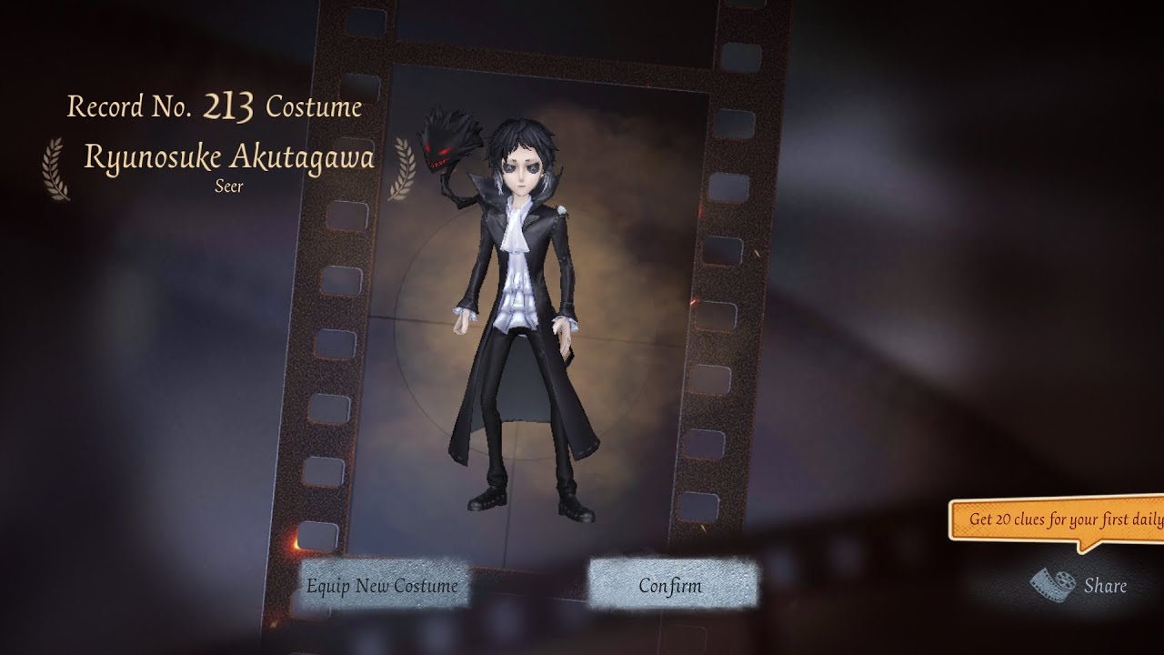 Identity V Most expensive S-tier BSD costume "Ryunosuke Akutagawa" of ...