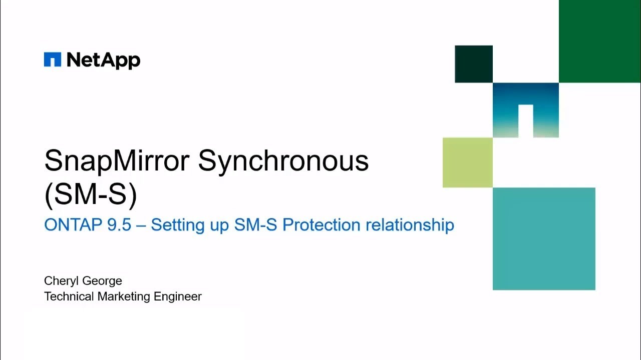 Setup a SnapMirror Synchronous (SM-S) Relationship Using OnCommand ...