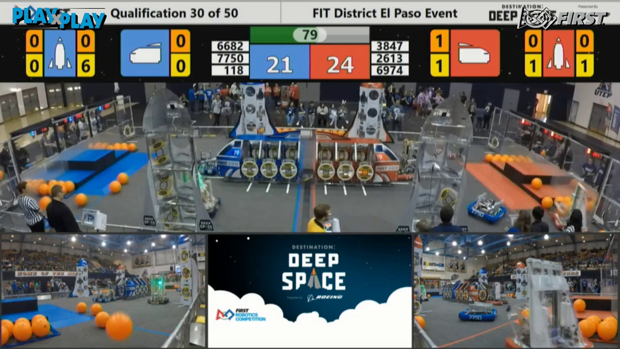 FRC Qual 30 FIT District El Paso 118 Robonauts Solo Rocket RP - YouTube