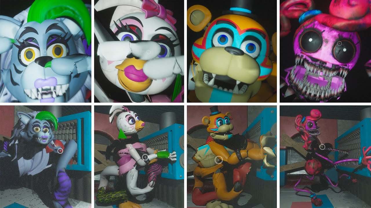 Poppy Playtime Chapter 1&2 Jumpscares & Grinder | All Mods | Roxy ...