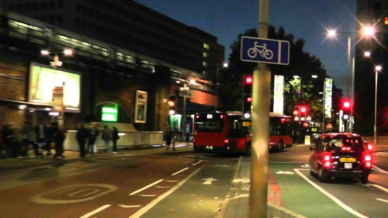 London's Buses around Waterloo at night on 3rd Oct 2014 - YouTube