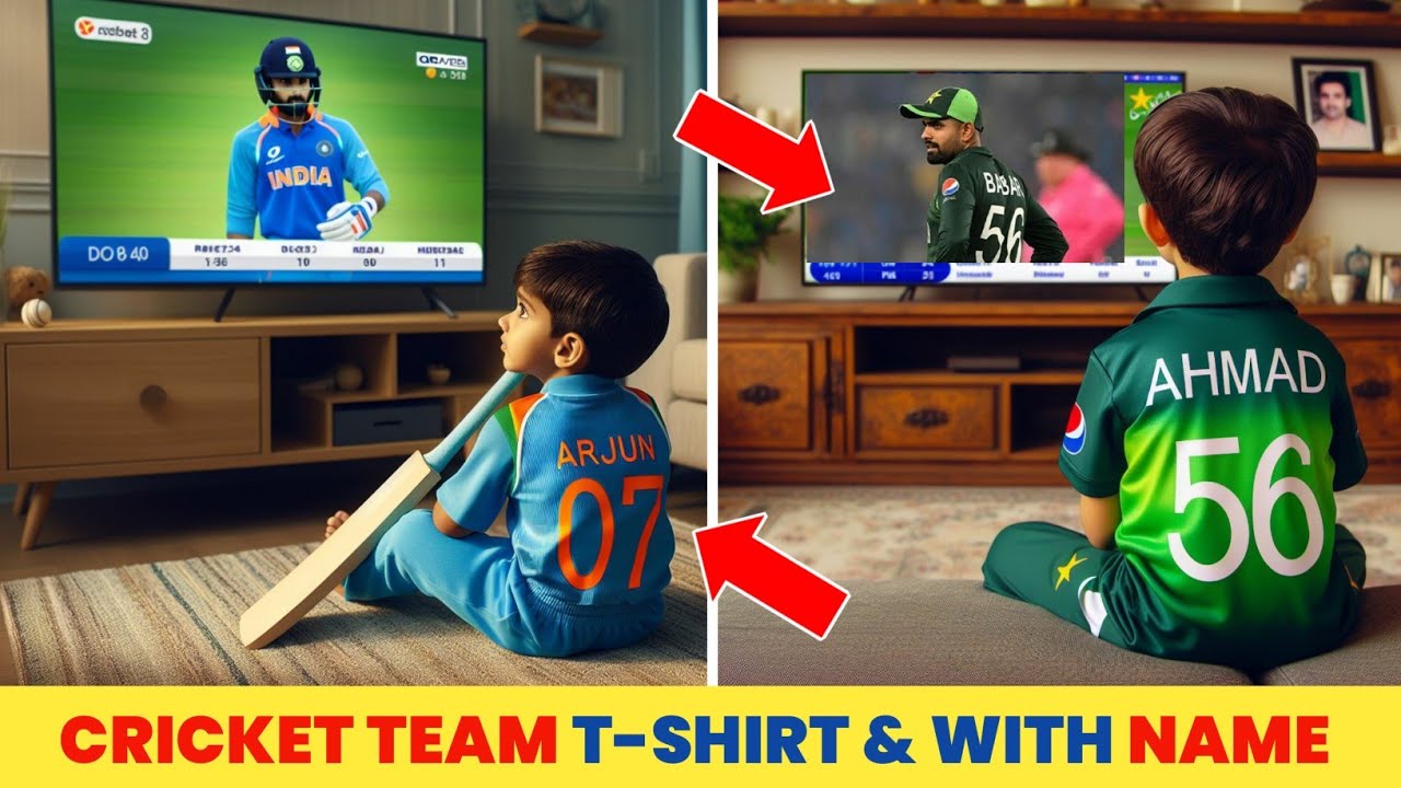 How To Make Cricket Team T-Shirt Image | Cricket Team T Shirt Video ...