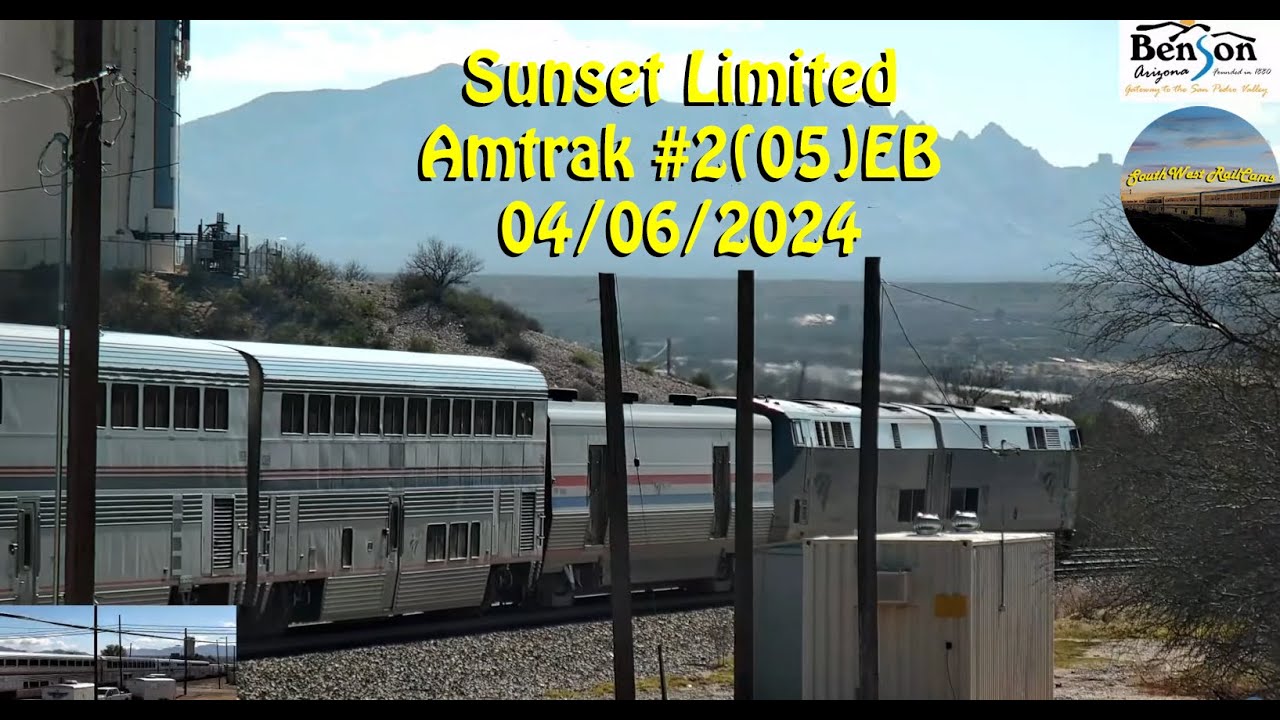 Amtrak #2 (05) Sunset Limited (19-43 x 7) - 04/06/2024 - YouTube