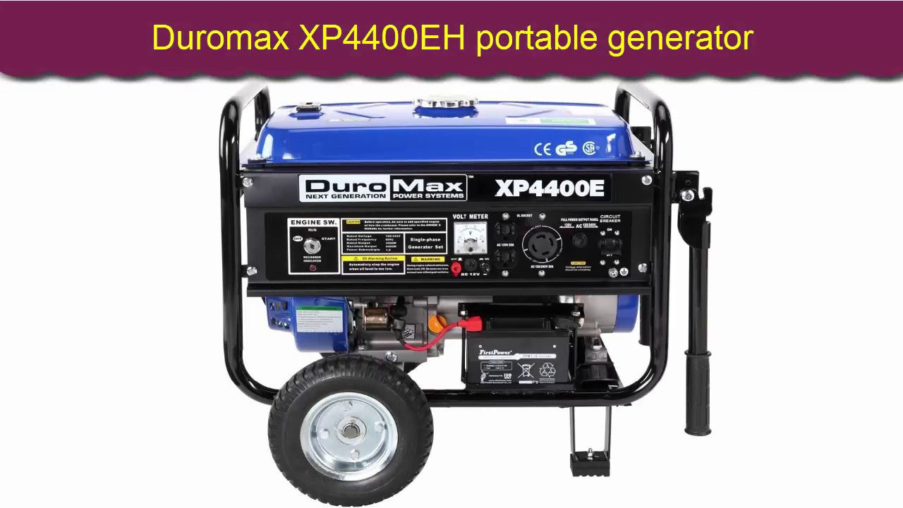 Duromax XP4400EH portable generator - YouTube